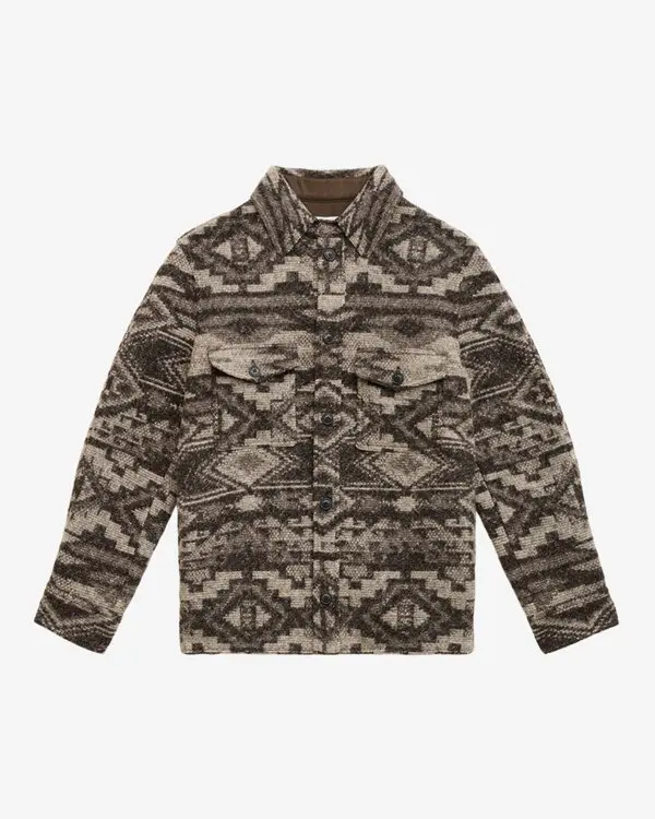 Isabel Marant Kervon Graphic Jacket - Dark Brown