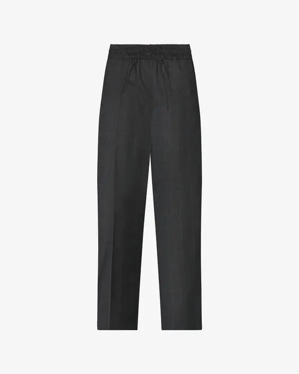 Isabel Marant Liska Checked Wool Trousers - Anthracite