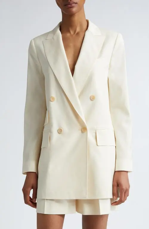 Max Mara Elegia Double-breasted Virgin Wool Blazer - Vanilla