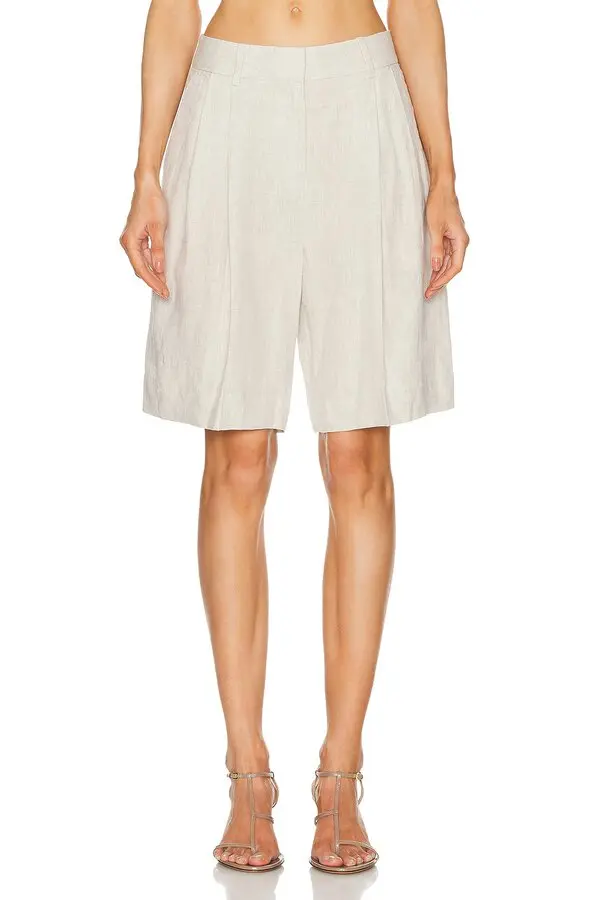 GRLFRND Linen Bermuda Shorts