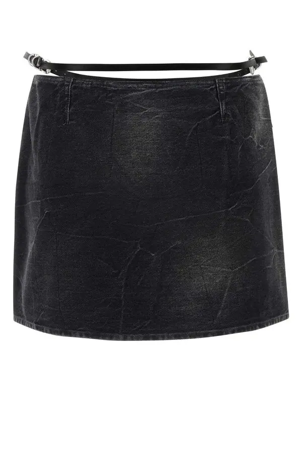 Givenchy Voyou Denim Mini Skirt - Black