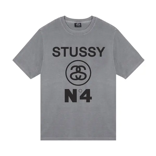 StÜssy No.4 Pigment Dyed Tee - Grey