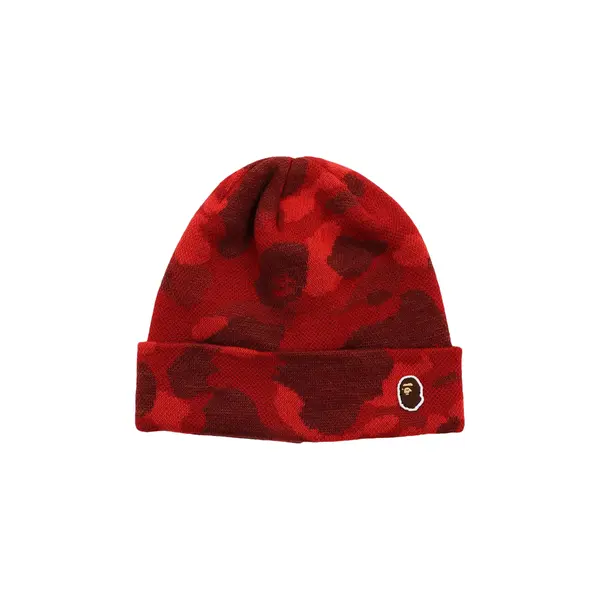 BAPE Color Camo Knit Cap - Red