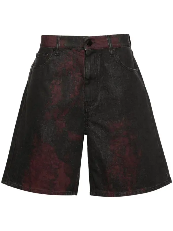 44 LABEL GROUP Corrosive Denim Shorts