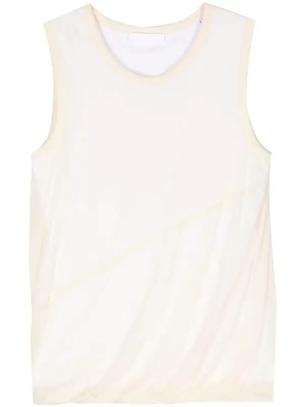 Helmut Lang Bubble Cotton Tank Top - Neutrals
