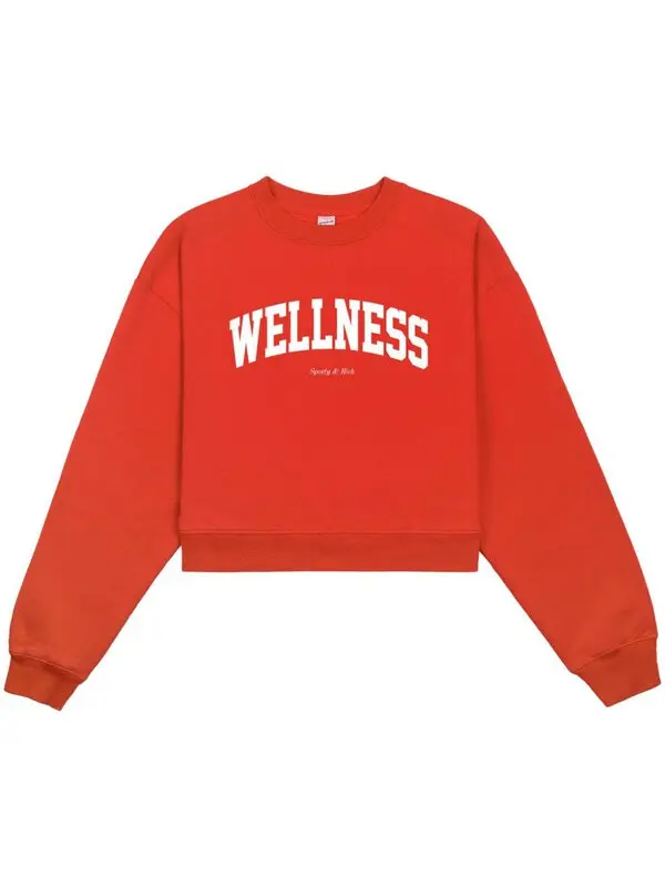 Sporty Rich Wellness Ivy Cropped Sweatshirt Red Editorialist