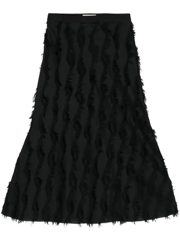 MULLER OF YOSHIOKUBO Surge Fringed Maxi Skirt