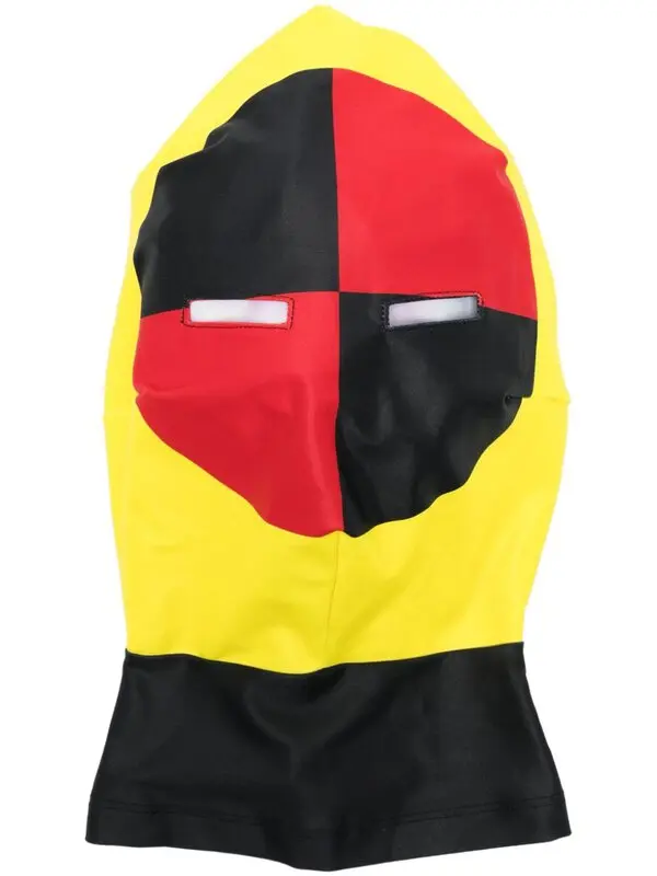 WALTER VAN BEIRENDONCK Graphic-print Face Mask - Yellow