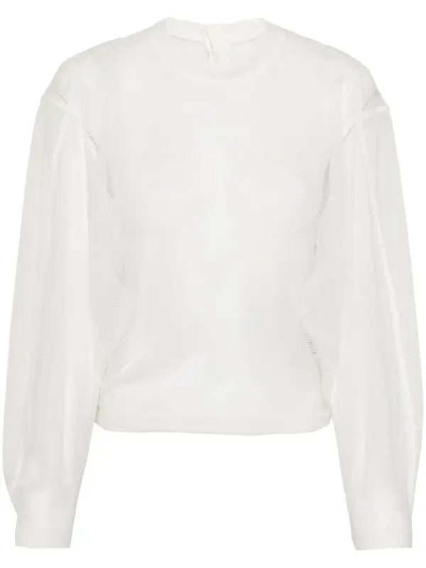 SYSTEM Semi-sheer Jersey Top