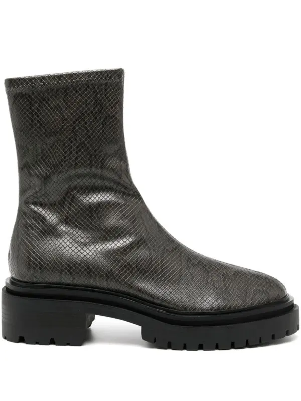 Senso Peyton Iii 50mm Snakeskin-effect Boots - Neutrals