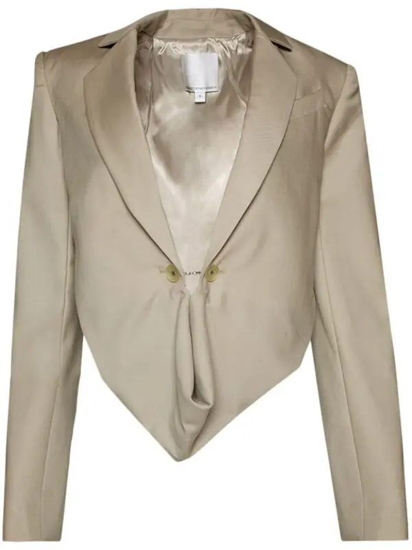 Christopher Esber Talus Cropped Blazer - Neutrals