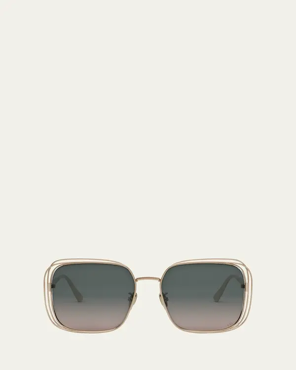 Dior Fildior S1u Sunglasses - Shiny Rose Gold Gradient Green