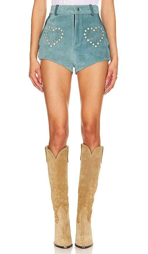 UNDERSTATED LEATHER Wanted Leather Embellished Shorts
