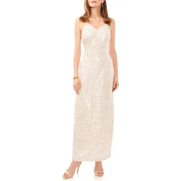 sparkly rose gold prom dress Vince Camuto, Sequin Midi Shift Dress, Color Blush Pink, Women Size 4 –  Shamrock Apparel main image 0