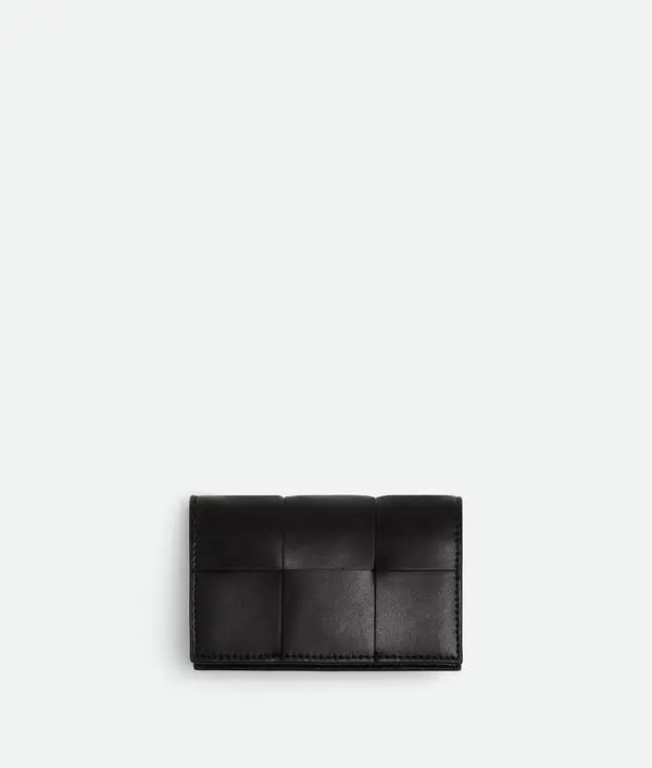 Bottega Veneta Cassette Business Card Case - Black