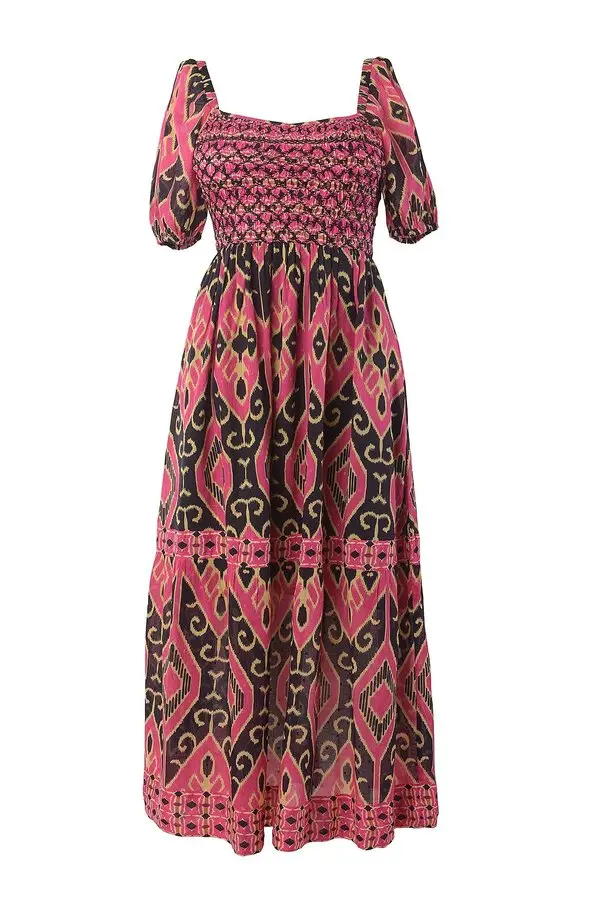 ASH & EDEN Merris Tiered Midi Dress