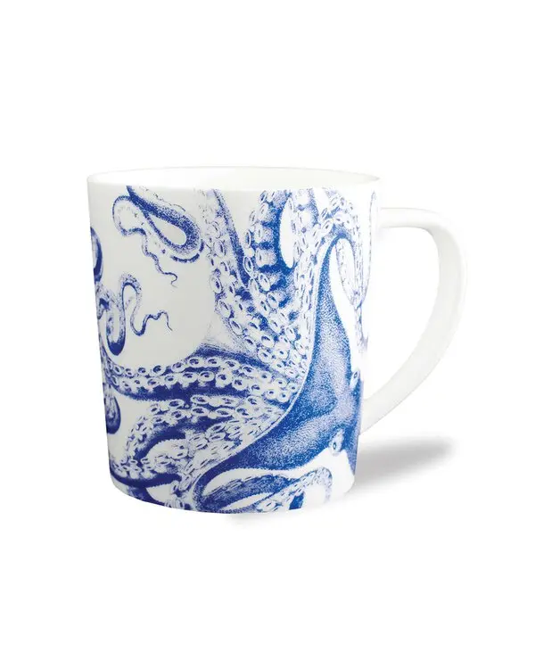 CASKATA Blue Lucy Wide Mug, Set Of 4