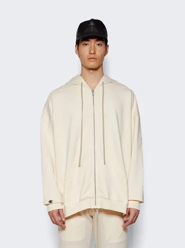 Rick Owens Jumbo Jasonâs Zip Hoodie - Neutral