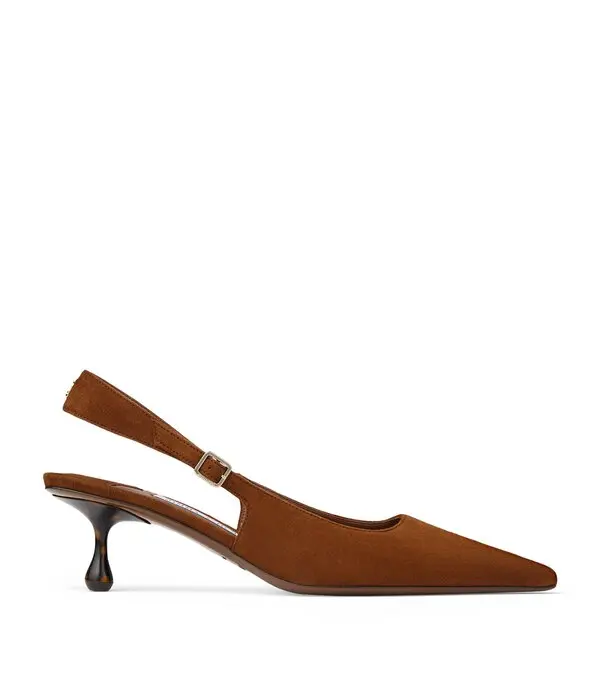 JIMMY CHOO Amel 50 Slingback Pumps - Brown