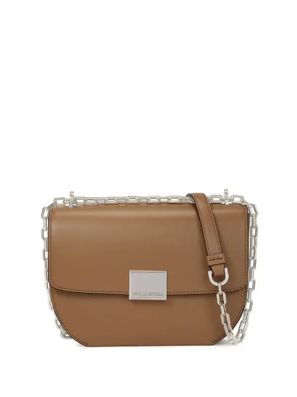 Karl Lagerfeld K/forever Leather Crossbody Bag - Neutrals