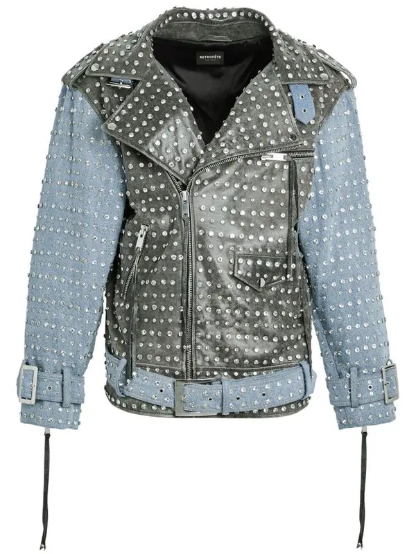 Retrofete Rebel Rhinestone Denim Jacket