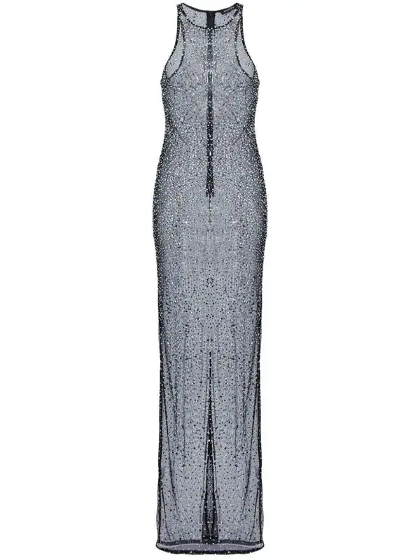 Retrofete Brandy Sequin Long Dress In Black - 50% Off | Editorialist