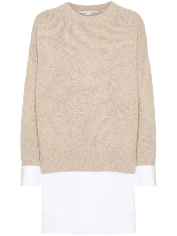 Stella McCartney Layered-effect Jumper - Neutrals