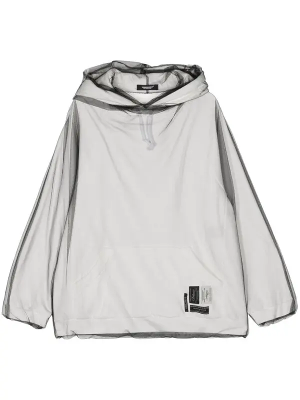 UNDERCOVERISM Mesh-overlay Cotton Hoodie