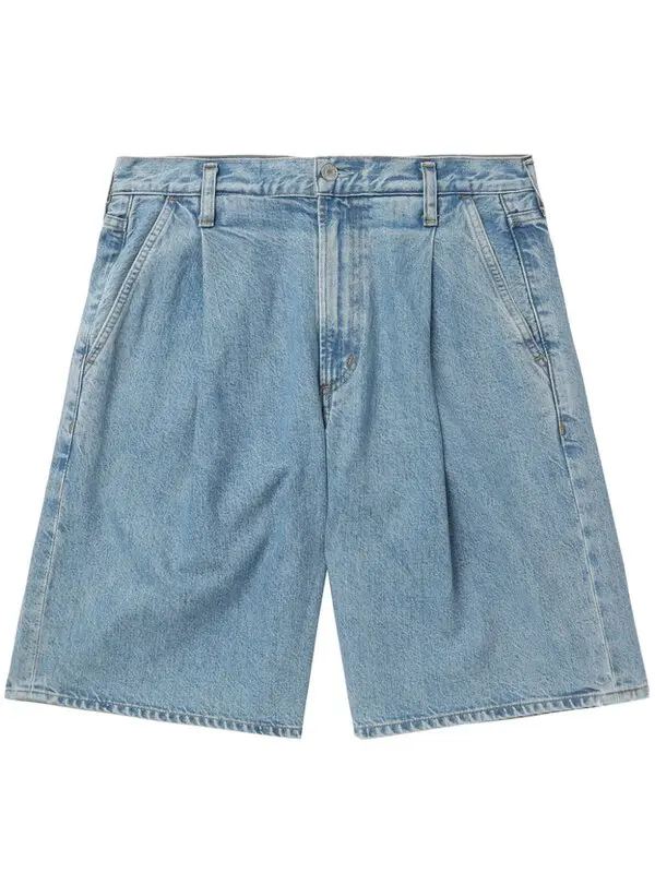 AGOLDE Ellis Wide-leg Shorts - Blue