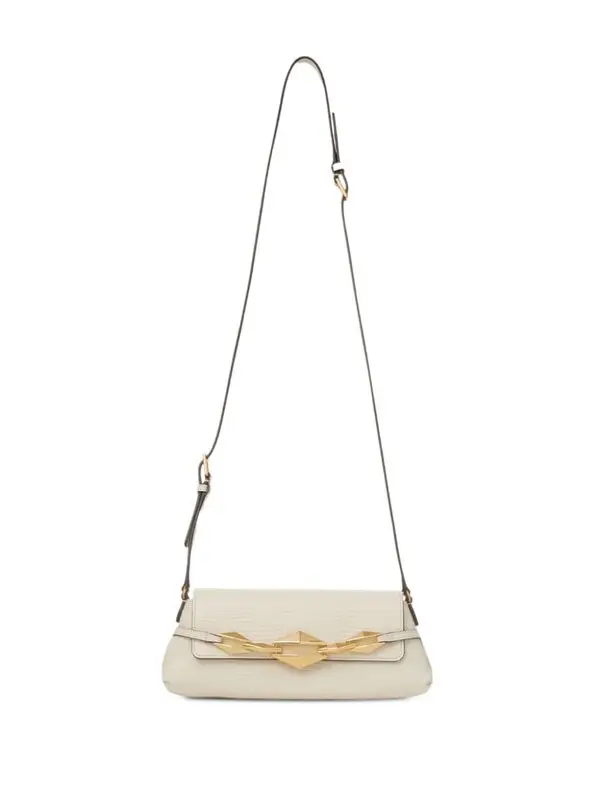 JIMMY CHOO Small Diamond Shoulder Bag - Neutrals