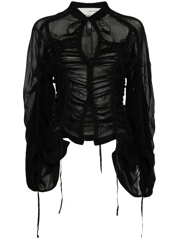 Isabel Benenato Strap-detail Draped Top