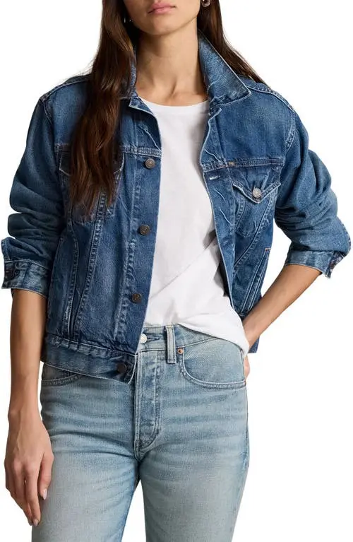 Ralph Lauren Rigid Denim Trucker Jacket - Meuse Wash