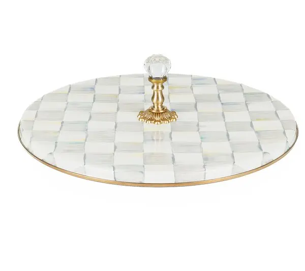MACKENZIE-CHILDS Sterling Check Cheese Course - One-color