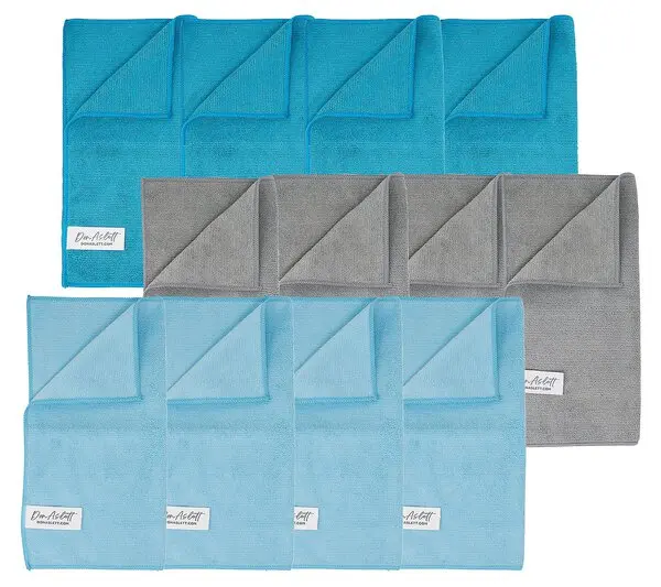 DON ASLETT 12x12 Assorted Microfiber Cloths 12pk