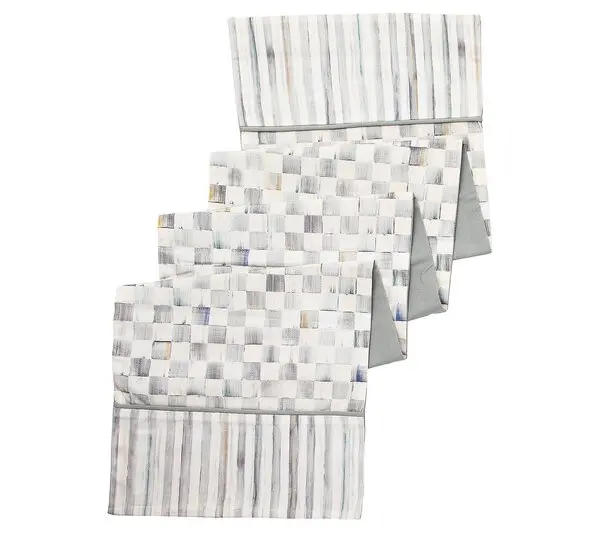 MACKENZIE-CHILDS Sterling Check Table Runner - One-color