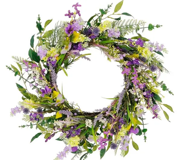 PULEO INTERNATIONAL 24' Artificial Lavender Spr Ing Wreath