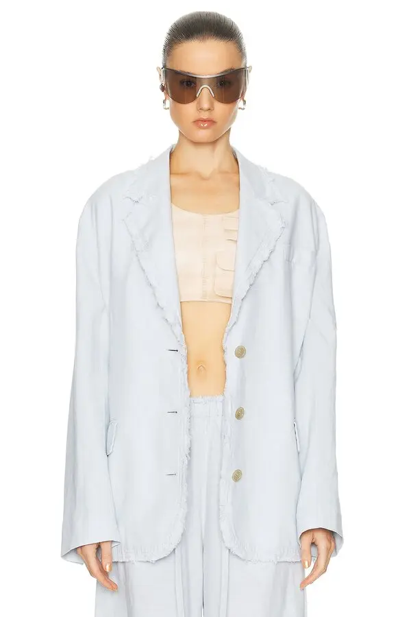 Acne Studios Jimoni Baggy Blazer - Pale Blue