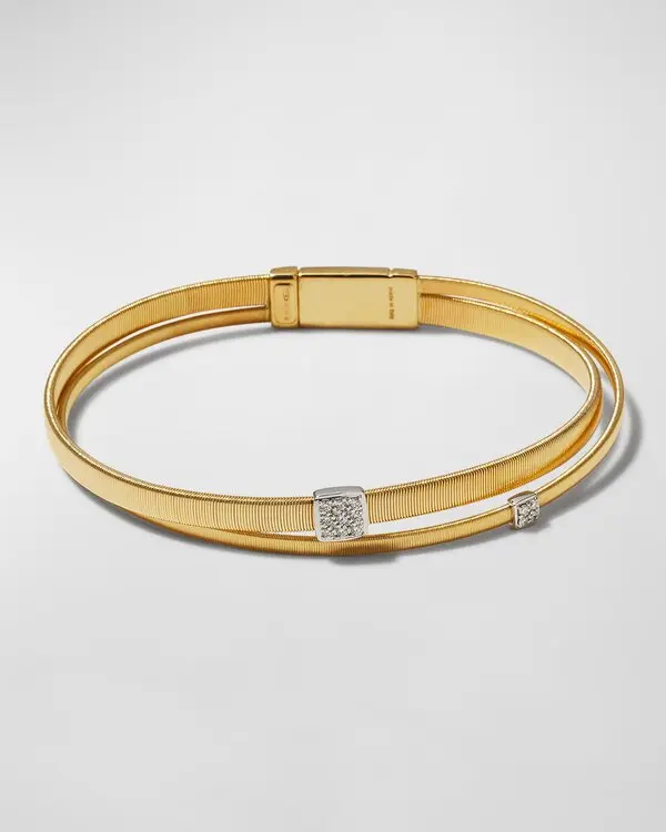 Marco Bicego Masai 18k 2-strand Diamond Bracelet