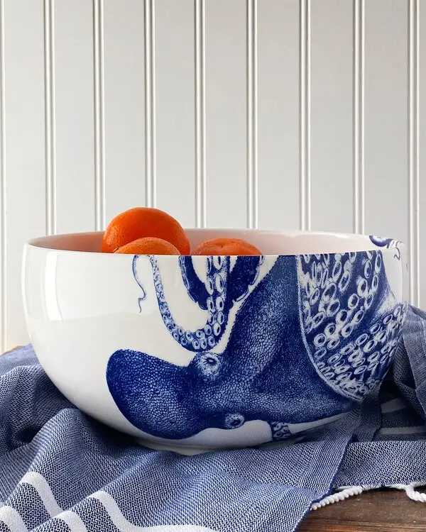 CASKATA Blue Lucy Round Serving Bowl, 10