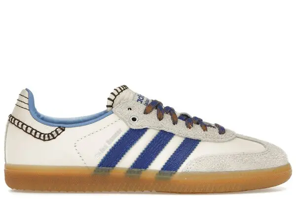 Adidas Samba Nylon Wales Bonner Royal - Wonder Clay/team Royal Blue/wonder White