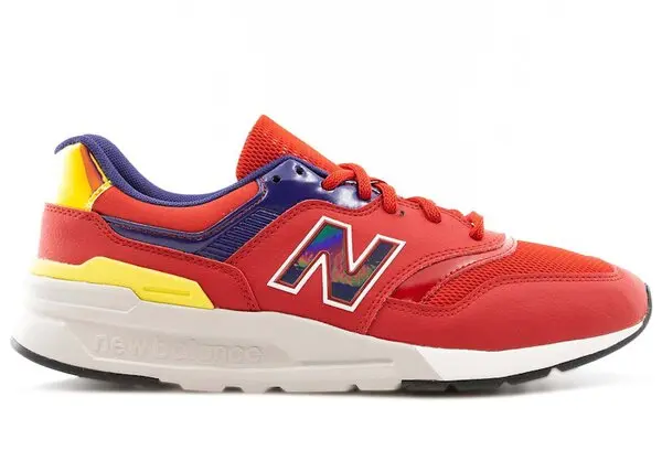 NEW BALANCE 997hin Athletic Sneakers - Team Orange/virtual Sky Blue