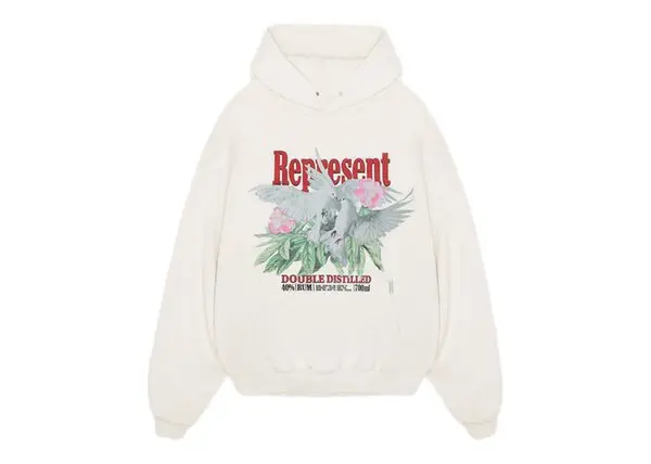 REPRESENT Double Distilled Hoodie - Flat White
