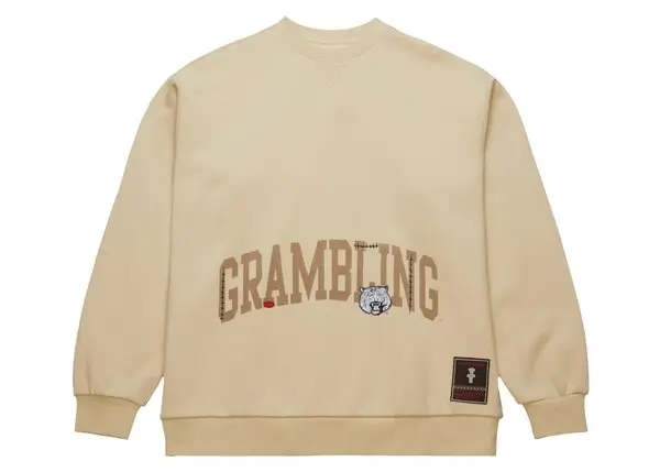 TRAVIS SCOTT X Mitchell & Ness Grambling Tigers Pullover Sweatshirt - Tan