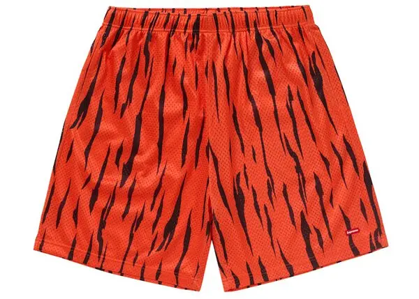 Supreme Small Box Baggy Mesh Short - Tiger
