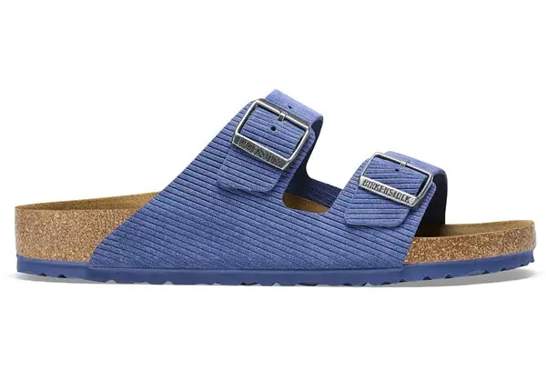 BIRKENSTOCK Arizona Embossed Corduroy Suede Sandals - Indigo
