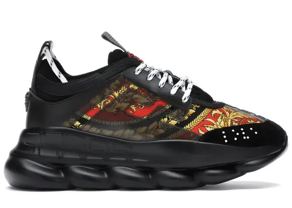 Versace Chain Reaction Twillin Sneakers - Red/yellow