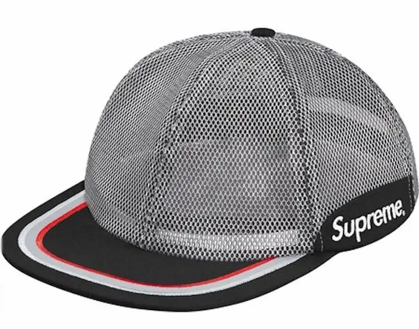 Supreme Metallic Mesh 6-panel Cap - Silver