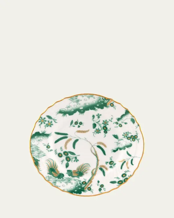 GINORI 1735 Oro Di Doccia Giada Bread Plate - Gldgrn