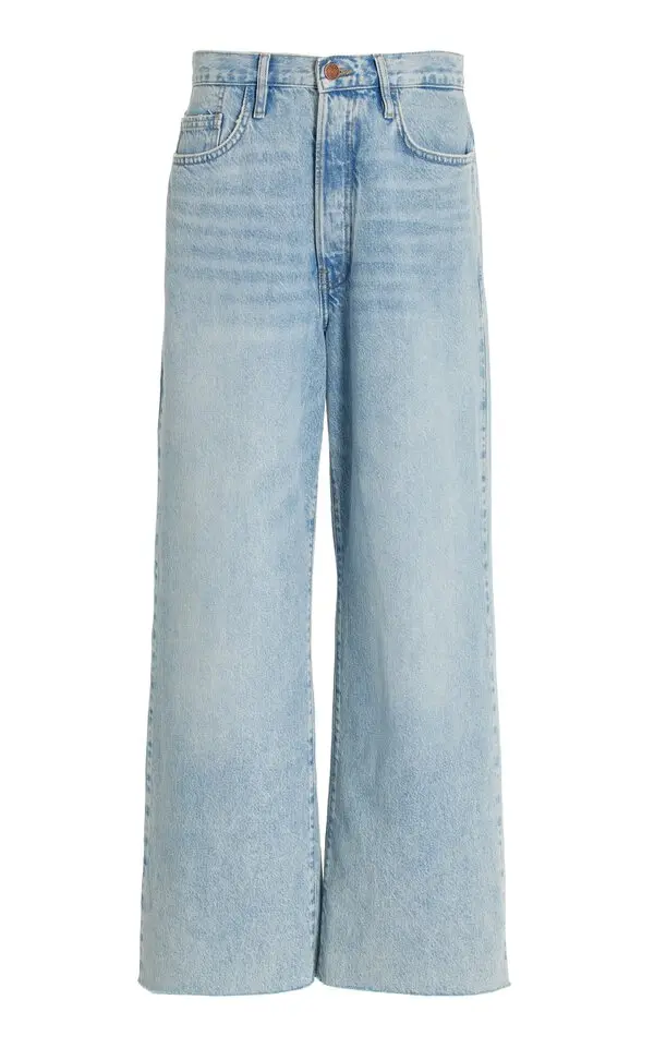 Frame Le Low Baggy Wide-Leg Jeans Blue Editorialist