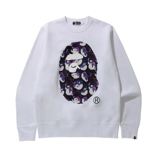 BAPE X Ghostbusters Ape Head Crewneck - White